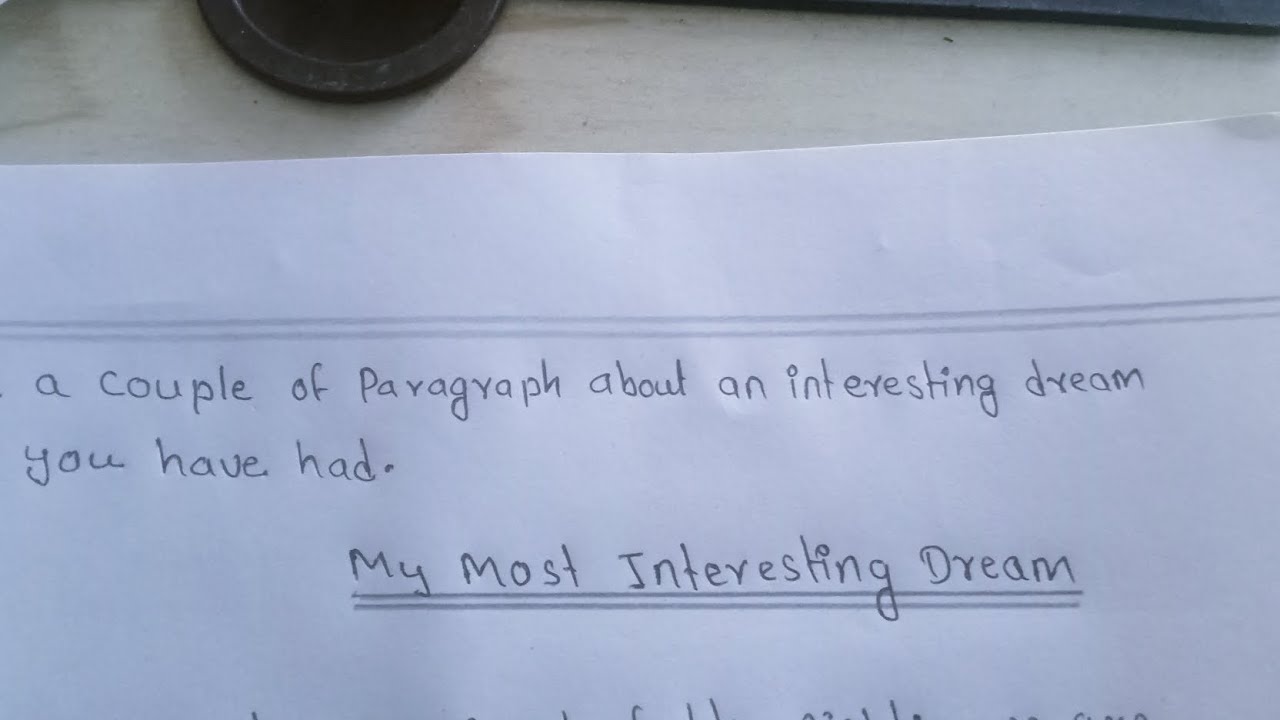 #Interesting #Dream || Couple of paragraph || English || #essay - YouTube