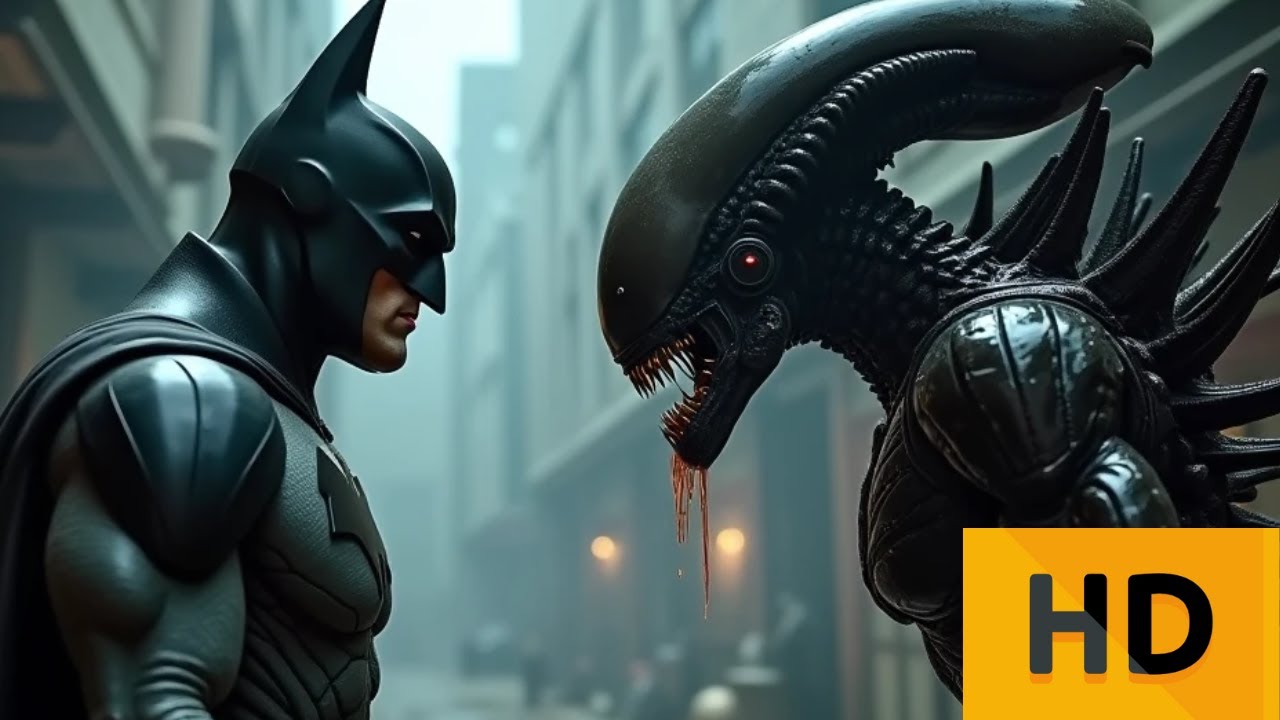 Batman vs. Aliens | Xenomorph in Gotham - YouTube