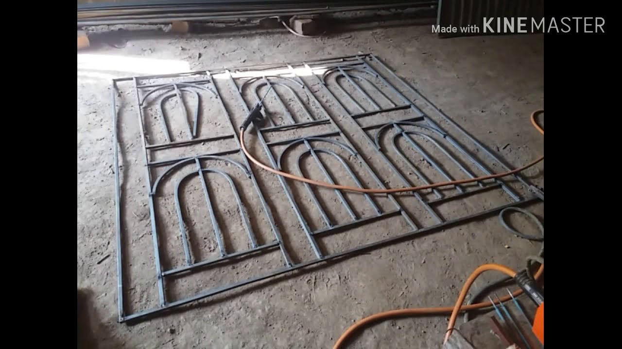 how to make iron grill design - YouTube