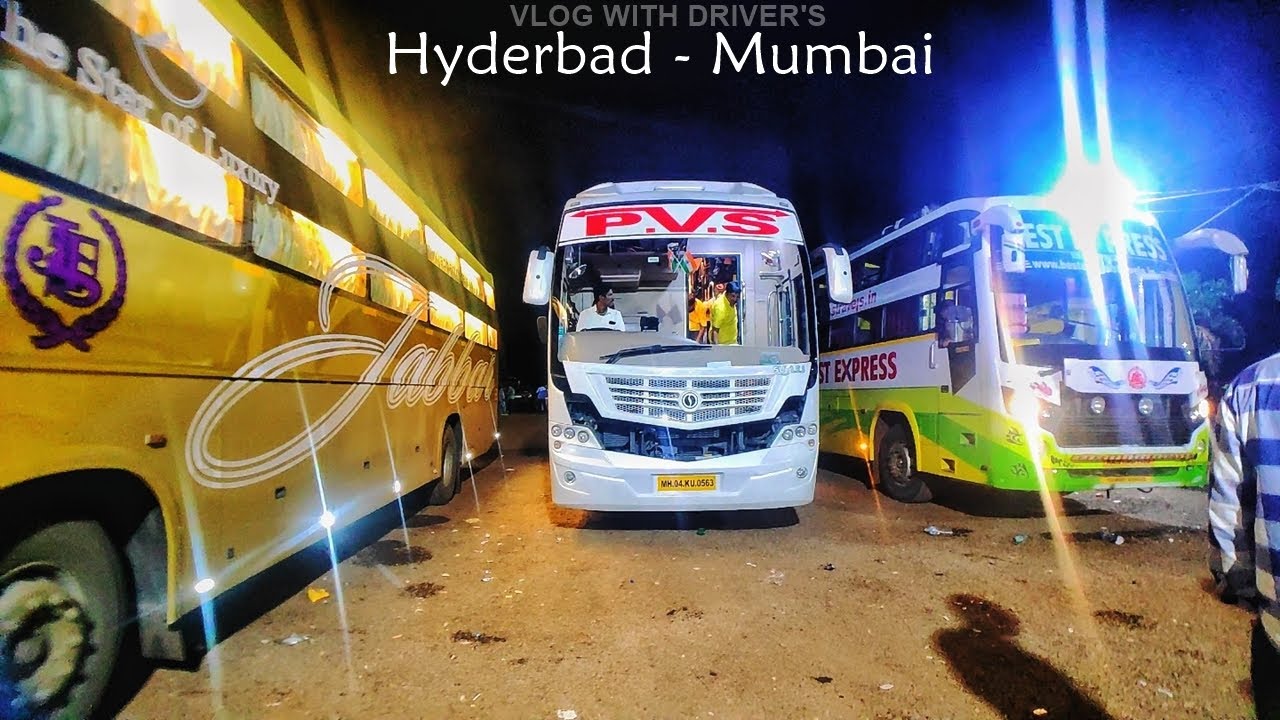Hyderabad To Mumbai Bus Journey In PVS Travels 🤍|| Feel Traveling 🤗 ...
