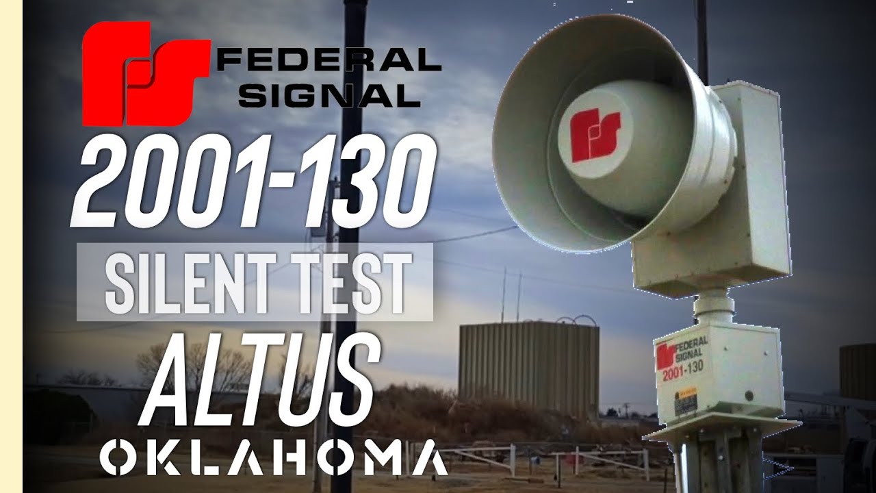 Federal Signal 2001-130 Siren Test, Growl Test, Altus, OK - YouTube