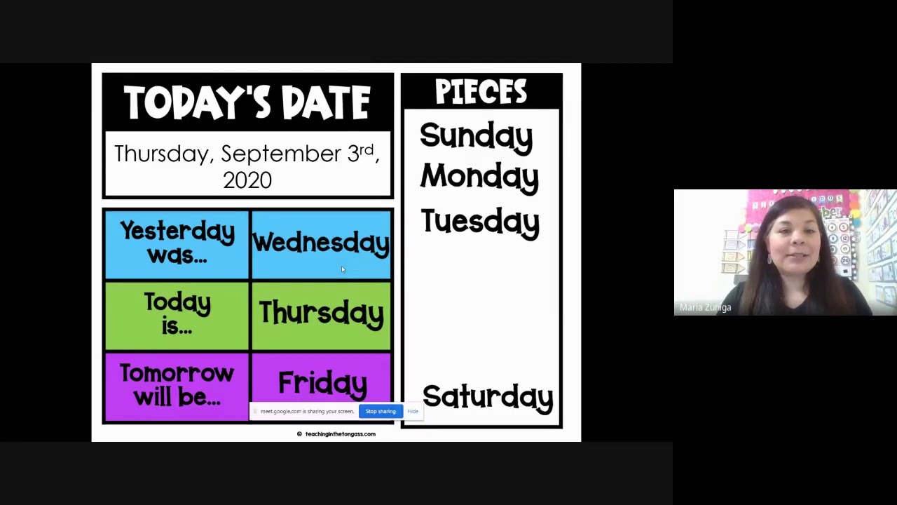 Pre K 3 Calendar Math - YouTube