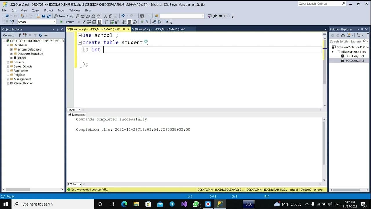 SQL part 1 - YouTube