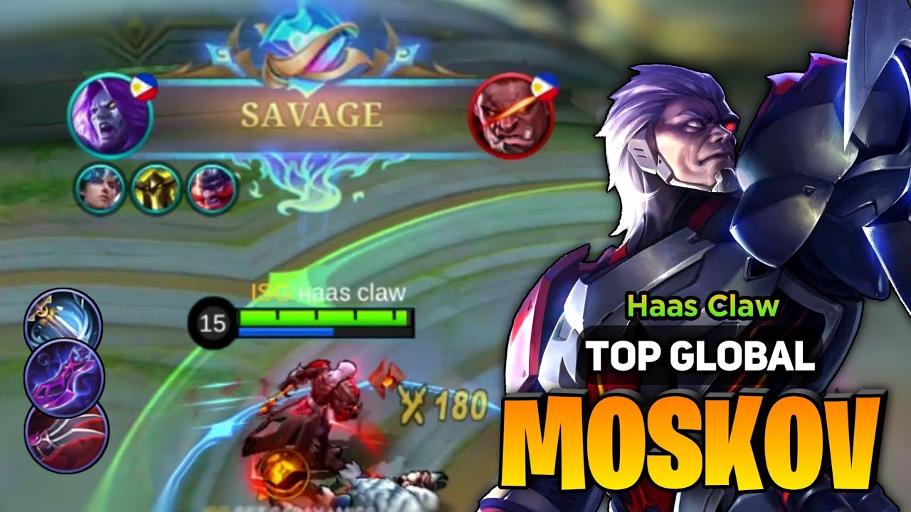 MOSKOV SAVAGE! Goldlane Gameplay [ Top Global Moskov Best Build ] By ...