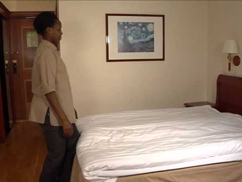 Making beds, pushing in beds - YouTube