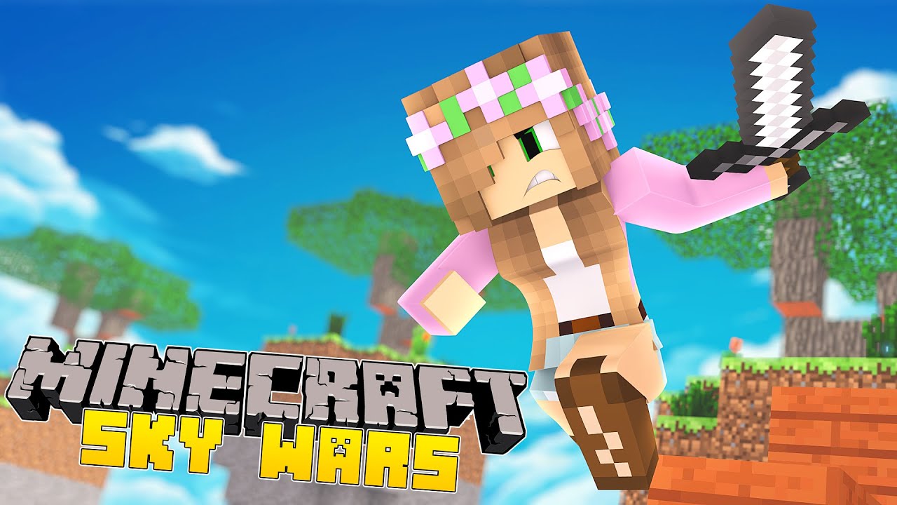 Minecraft - Little Kelly : SKYWARS BATTLE! - YouTube