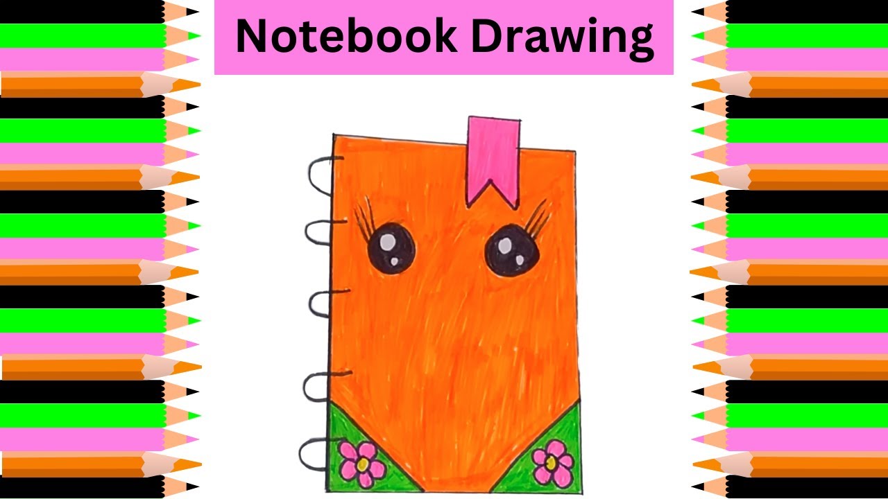 HOW TO DRAW A CUTE NOTEBOOK | Colorful kids Creations - YouTube