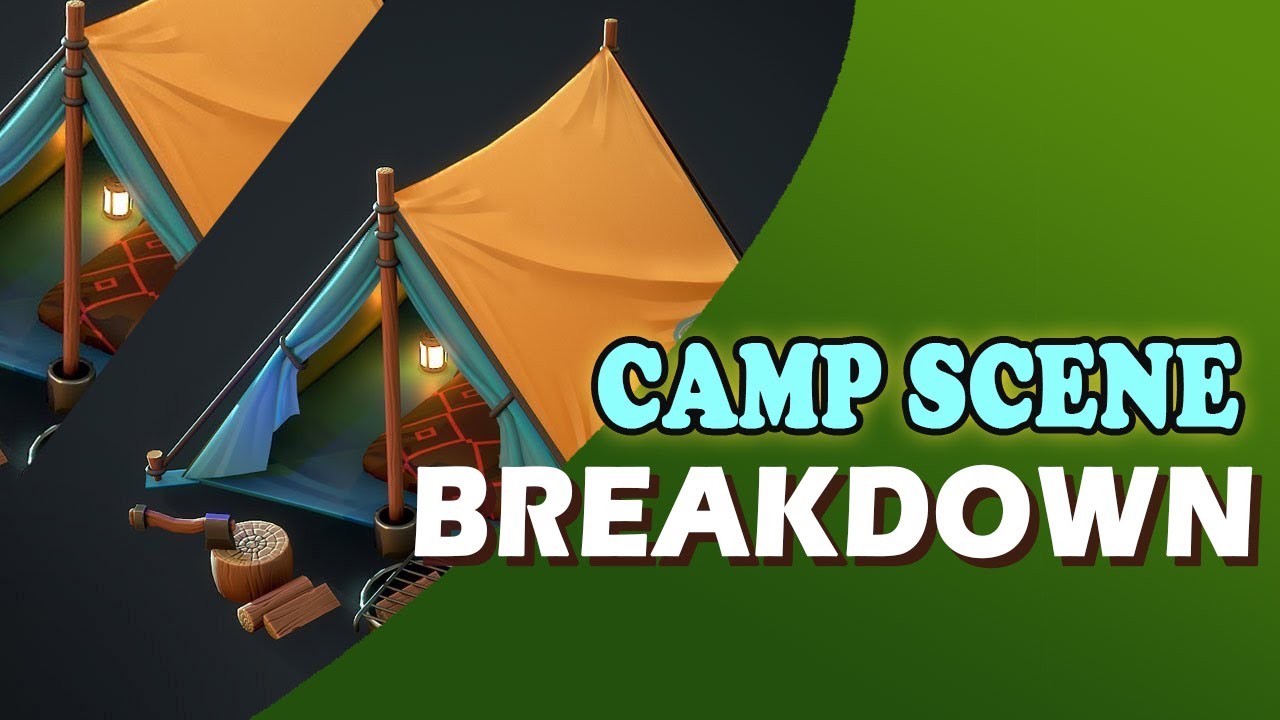 The making of a stylized camp scene set of 3D props - YouTube