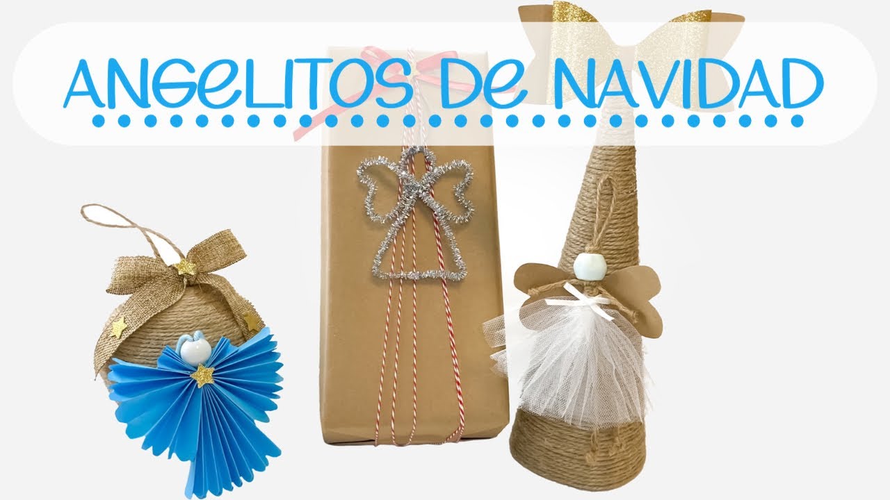 COMO HACER ANGELITOS DE NAVIDAD - YouTube