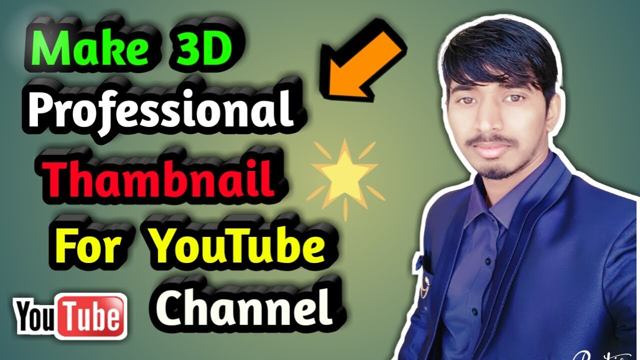 🔥🔥How To Make 3D professional Thumbnails For YouTube Channel on Mobile ...