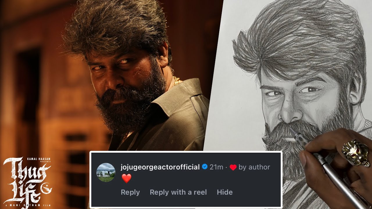 Joju George Thug Life Drawing for Beginners | Easy & Realistic 💯 - YouTube