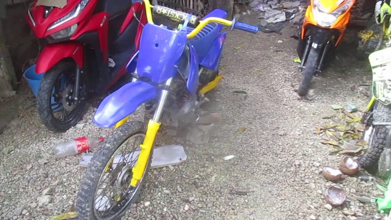suzuki rc crystal modified to pit bike ,ready to racing - YouTube