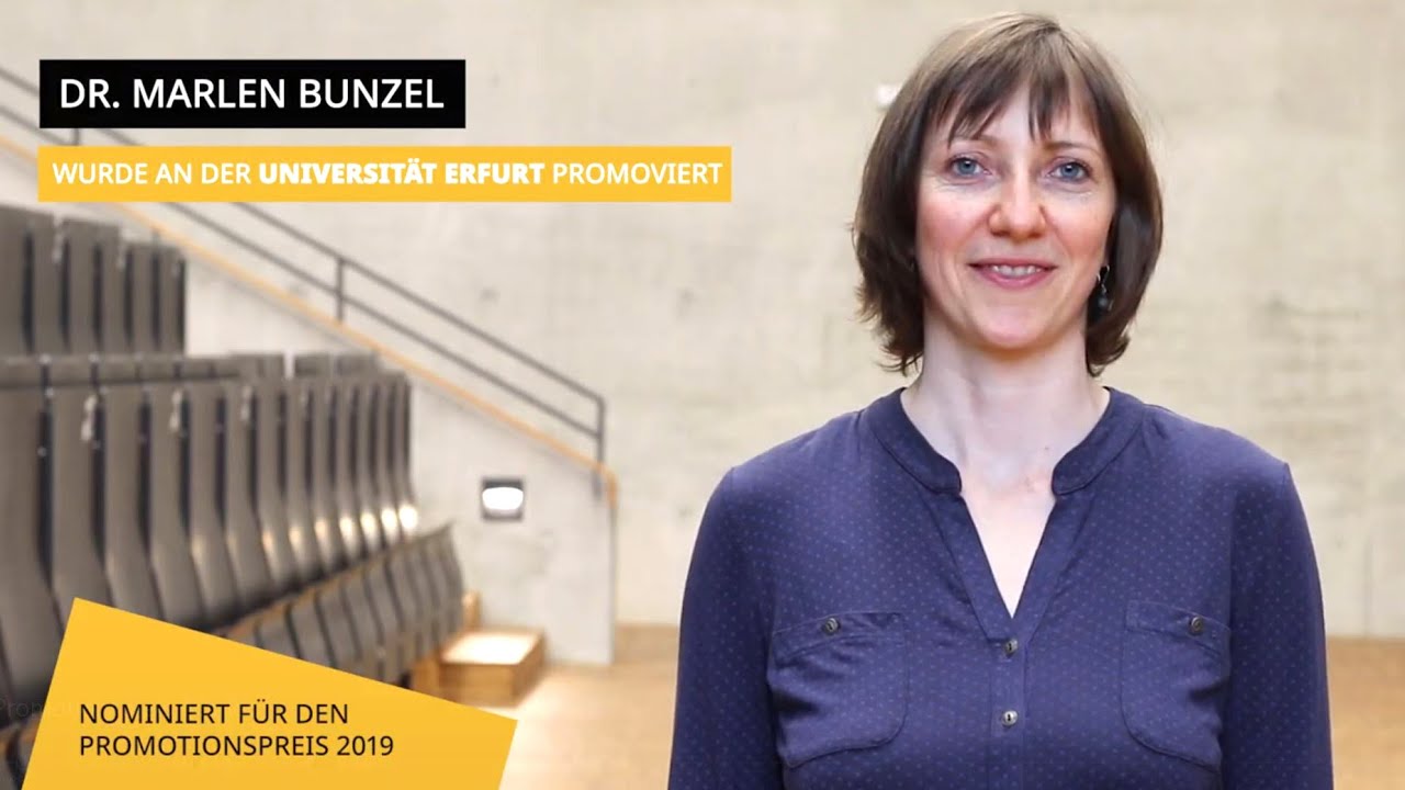 Nominierung für den Promotionspreis 2019 - Dr. Marlen Bunzel ...