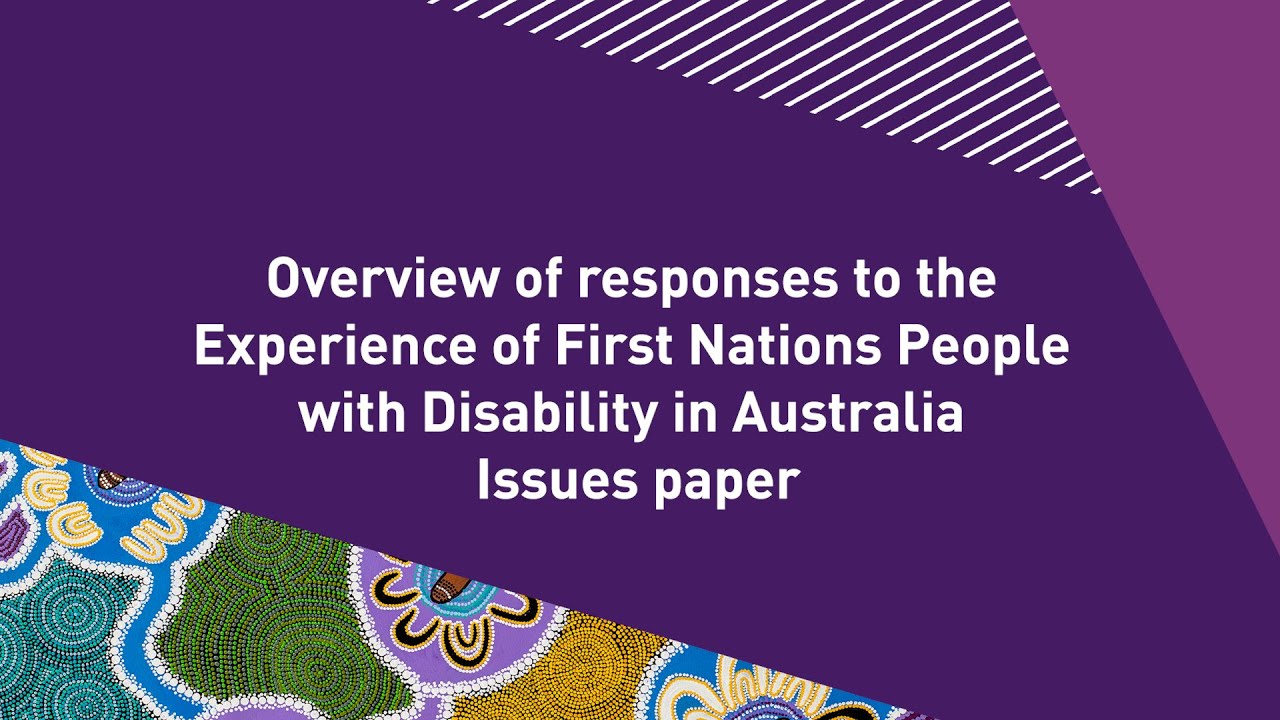Overview of responses to the First Nations people with disability in ...