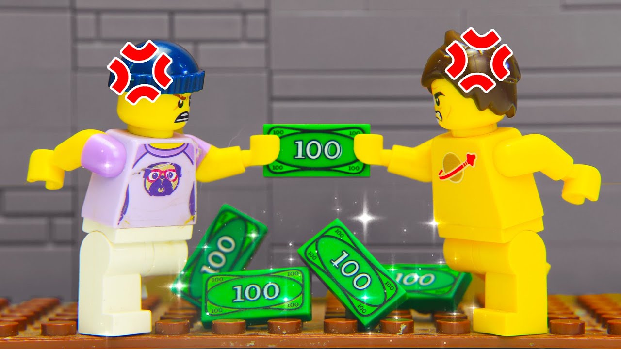 Lego City Bank Robbery Fail: 2 Thieves Arguing Money Heist - YouTube