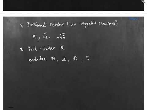 Lecture 1: Number System and Set Notation - YouTube