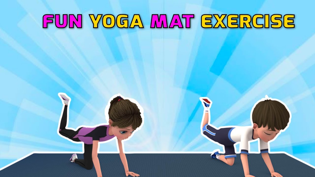 SUPER FUN EXERCISES FOR KIDS USING A YOGA MAT | Kids Exercise - YouTube
