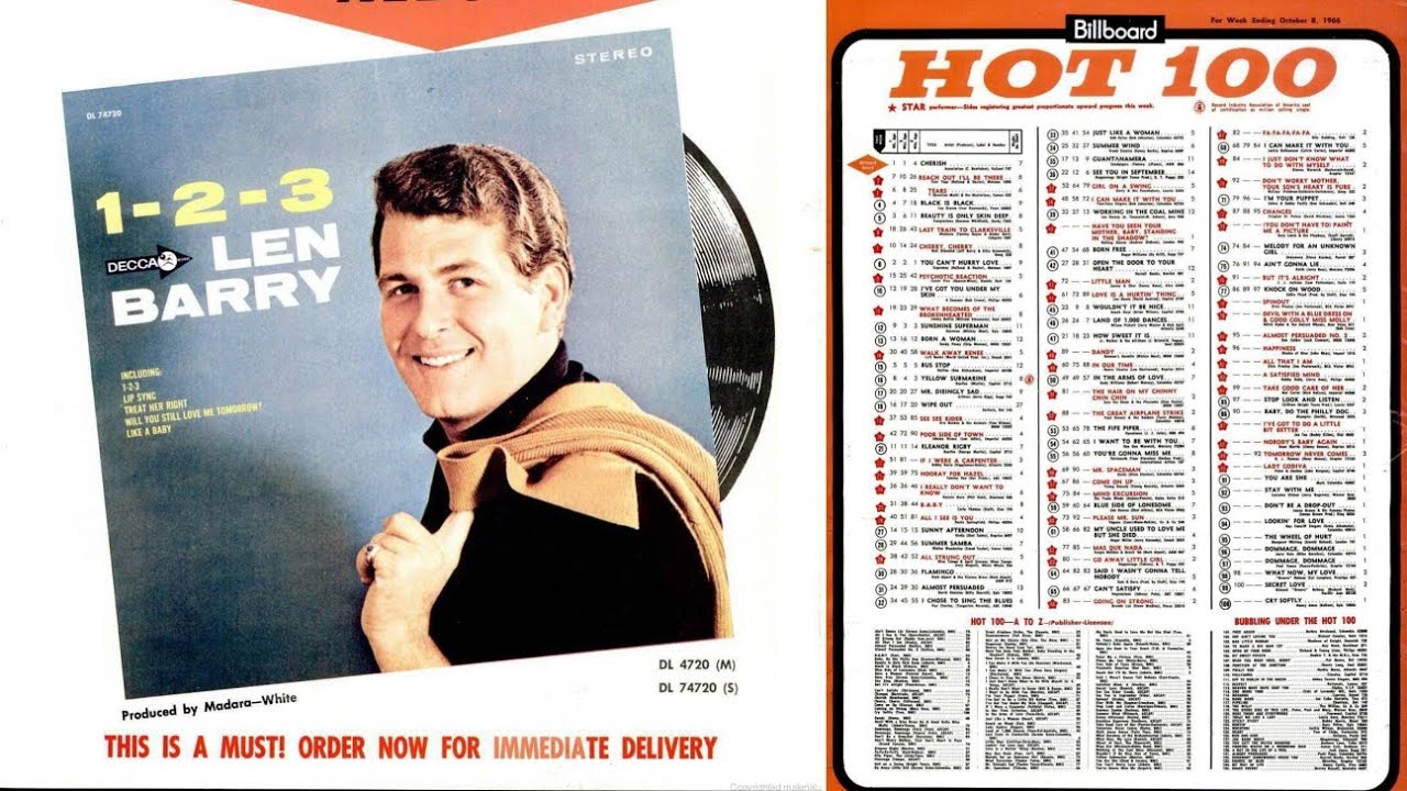 Len Barry - 1-2-3 (1965) - YouTube