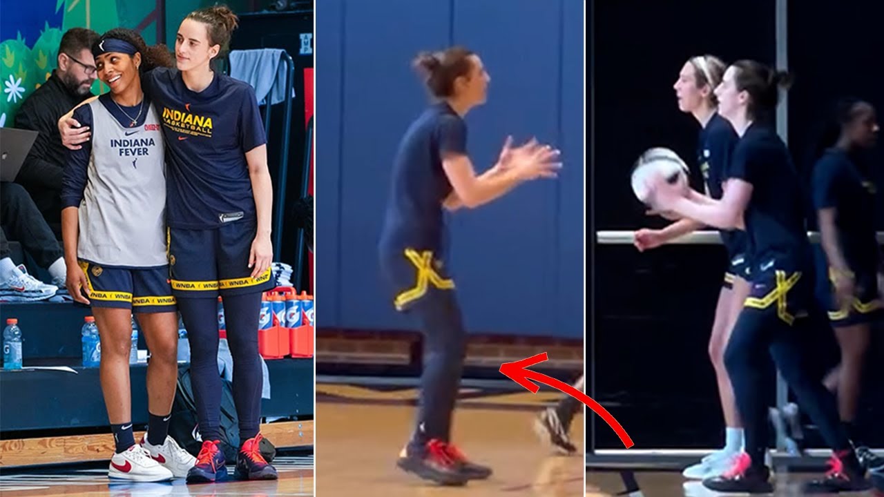 Caitlin Clark Wears DOUBLE LEG SLEEVE at Practice Due to Groin Injury ...