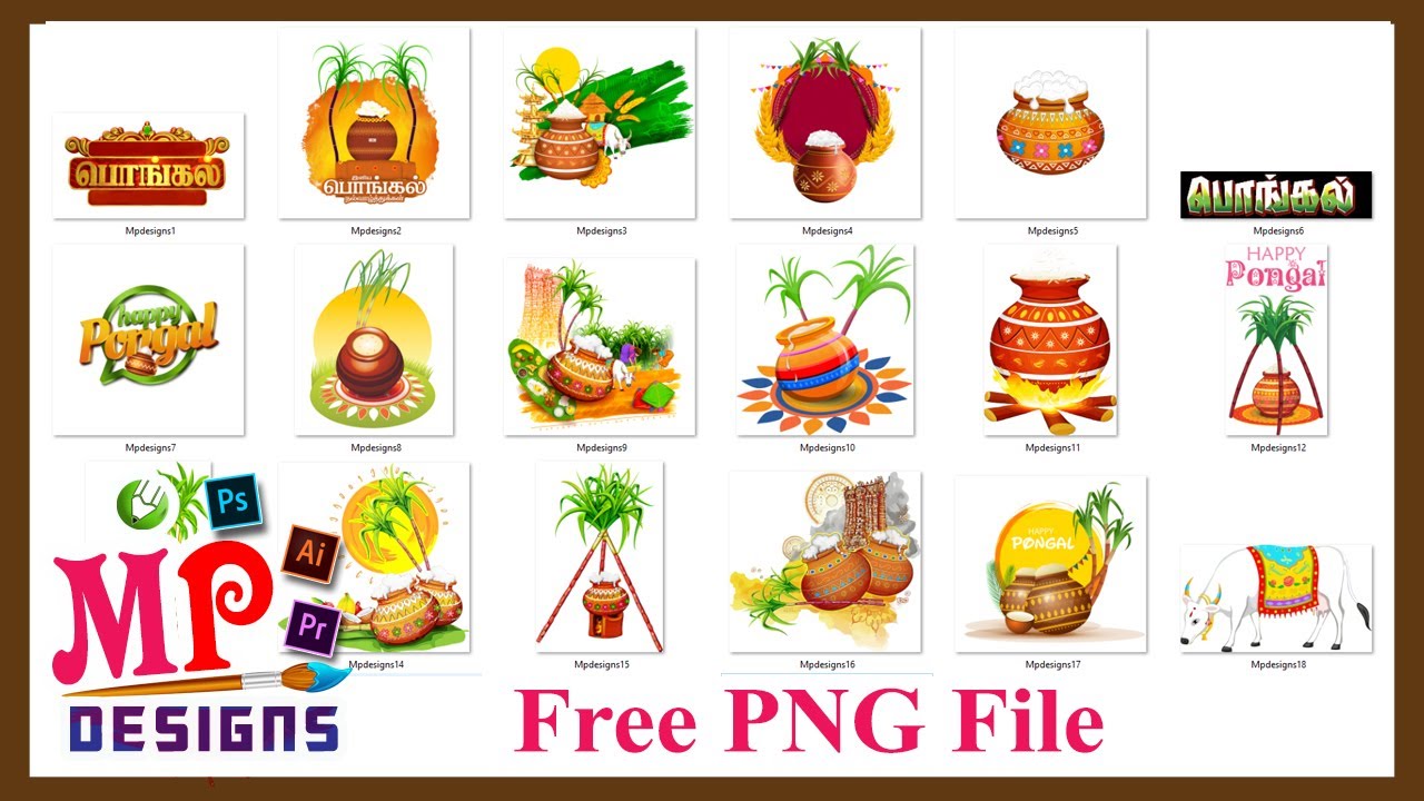 Pongal PNG | Free Psd File | Mp Designs - YouTube