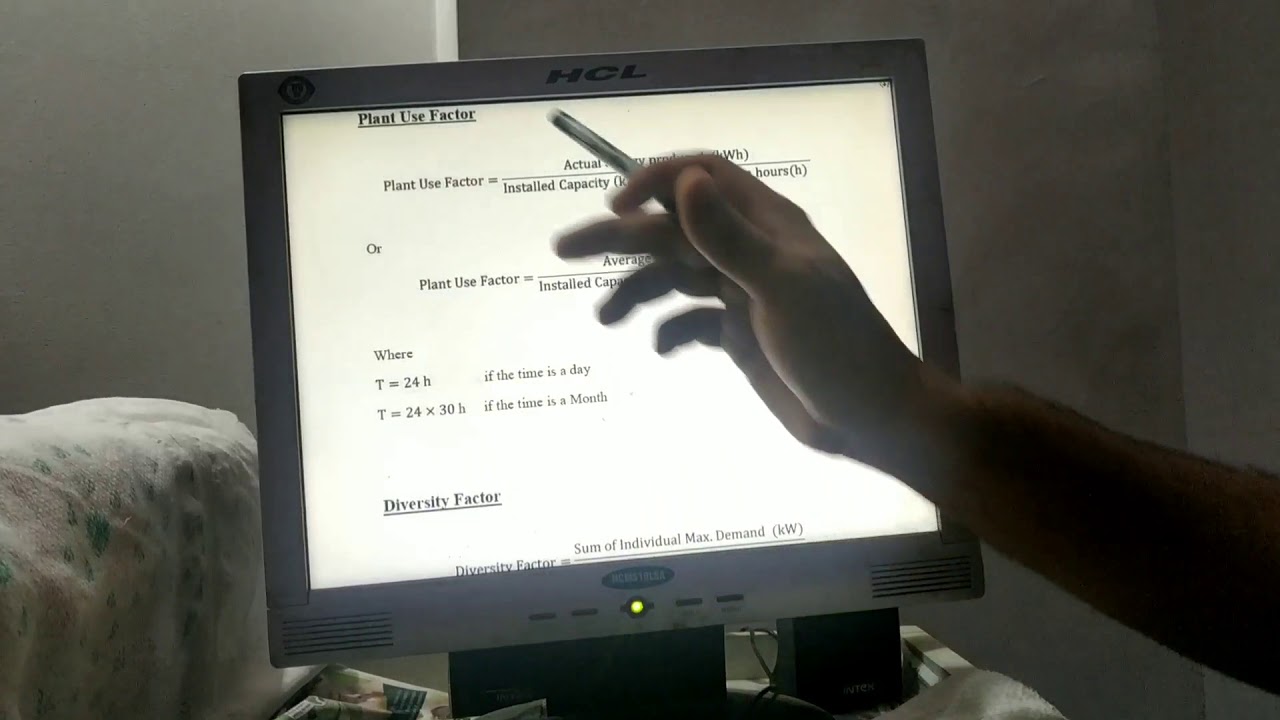 Load factor, plant use factor: Economics of Power plant 4 - YouTube