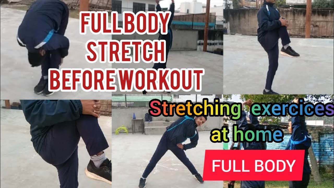 Full body stretching exercises before workout at home #fitness # ...