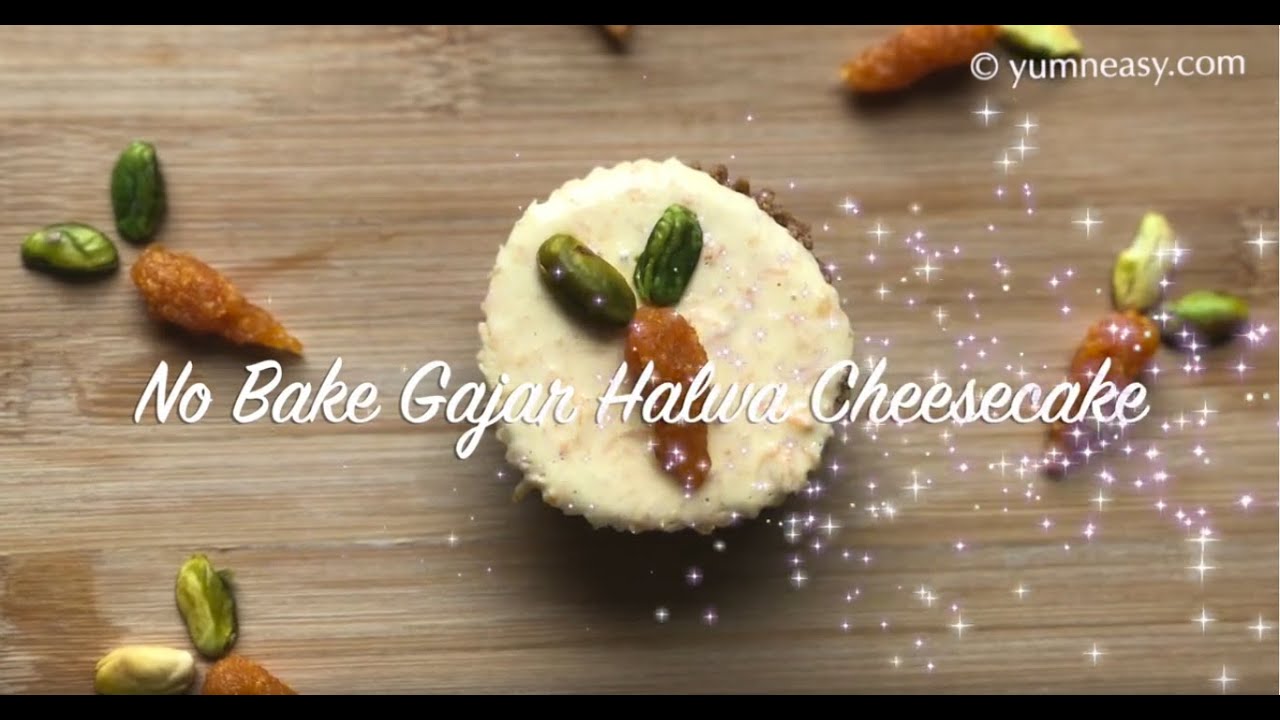 Gajar Halwa Cheesecake dessert recipe | गाजर का हलवा चीज़केक |No Bake ...