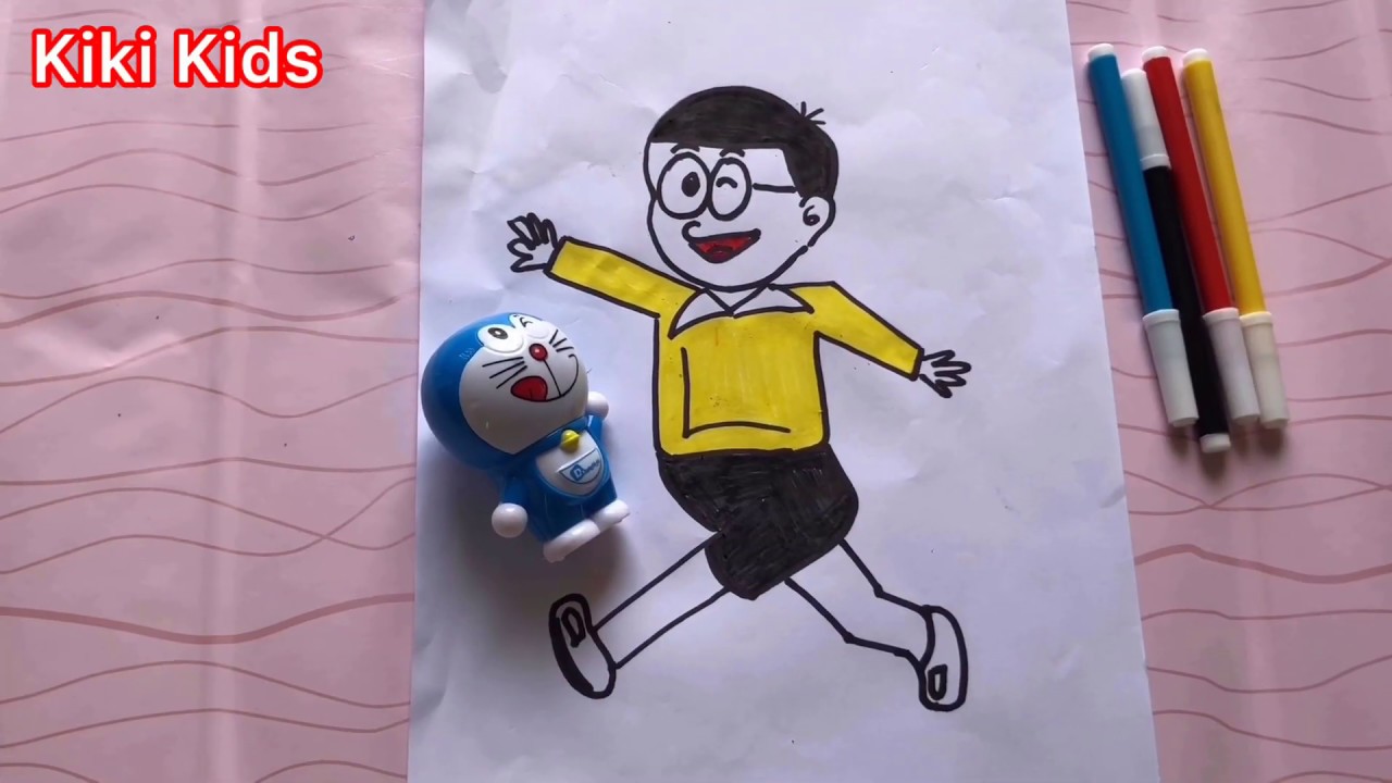 How to draw Nobita |のび太を描く I Como dibujar a Nobita paso a paso I Kiki ...