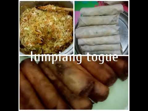 Mung beans sprout spring roll /lumpiang togue(monggo beans/togue) - YouTube