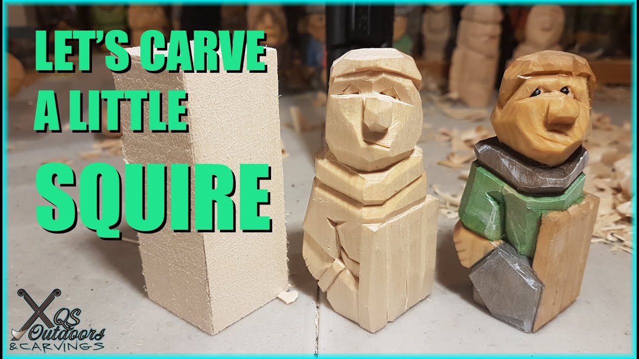 Learn how to carve a Little Squire from a block of wood - YouTube