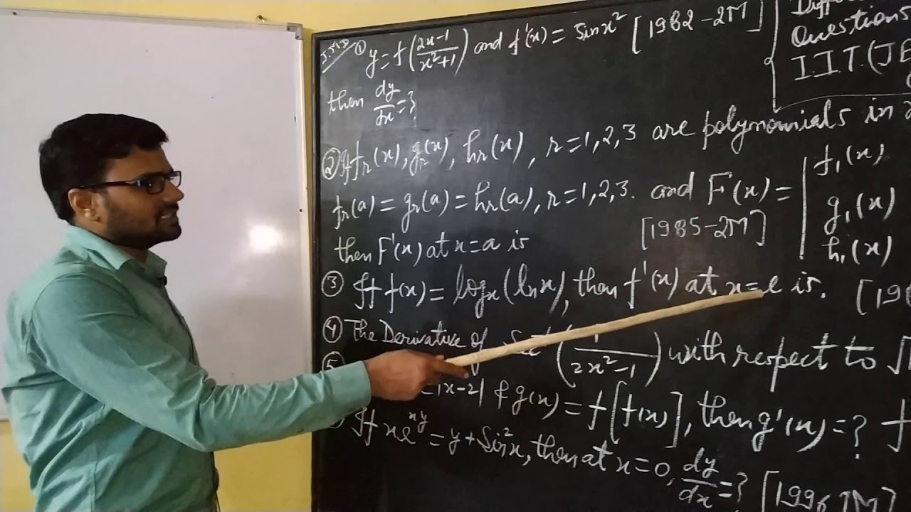 Solution of All Questions of IIT(JEE)Differentiation Old papers(Mains ...