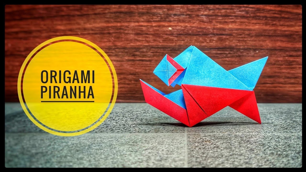 Origami Piranha | Origami Fish | Origami tutorial | Paper craft - YouTube