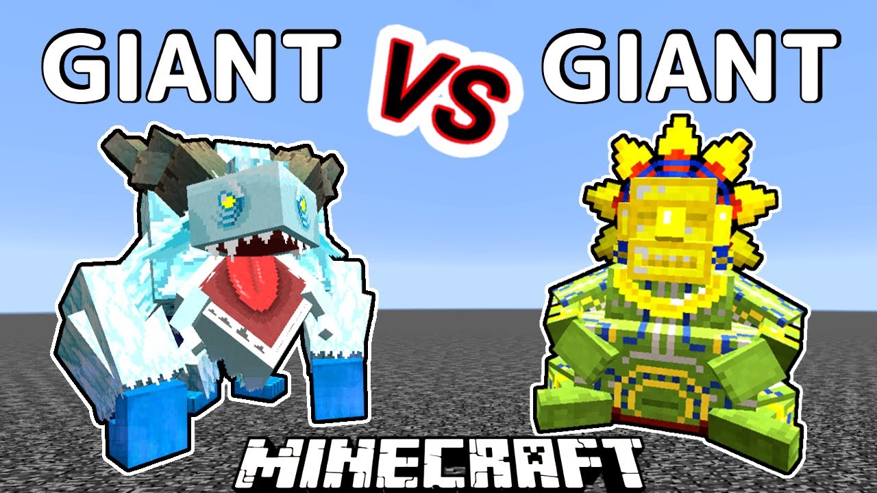 Giant Sun Chief Vs. Giant Frostmaw in Minecraft - YouTube
