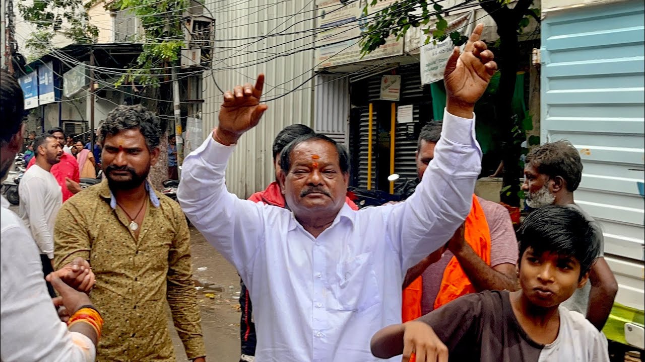 Khairatabad Durga Devi Nimajjanam | Sandeep Anna Theenmaar Dance - YouTube