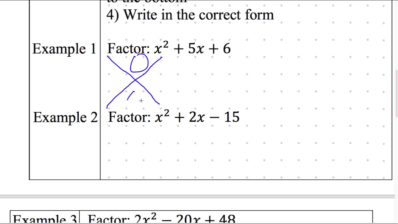 Geometry notes 15-2 Factoring Polynomials: Ninja Star - YouTube