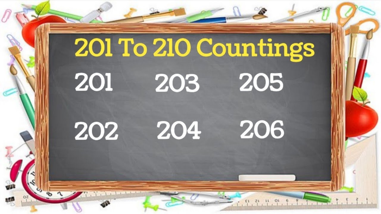 Counting 201 To 210 | Math Counting 201 To 210 | Learn Number Names 201 ...