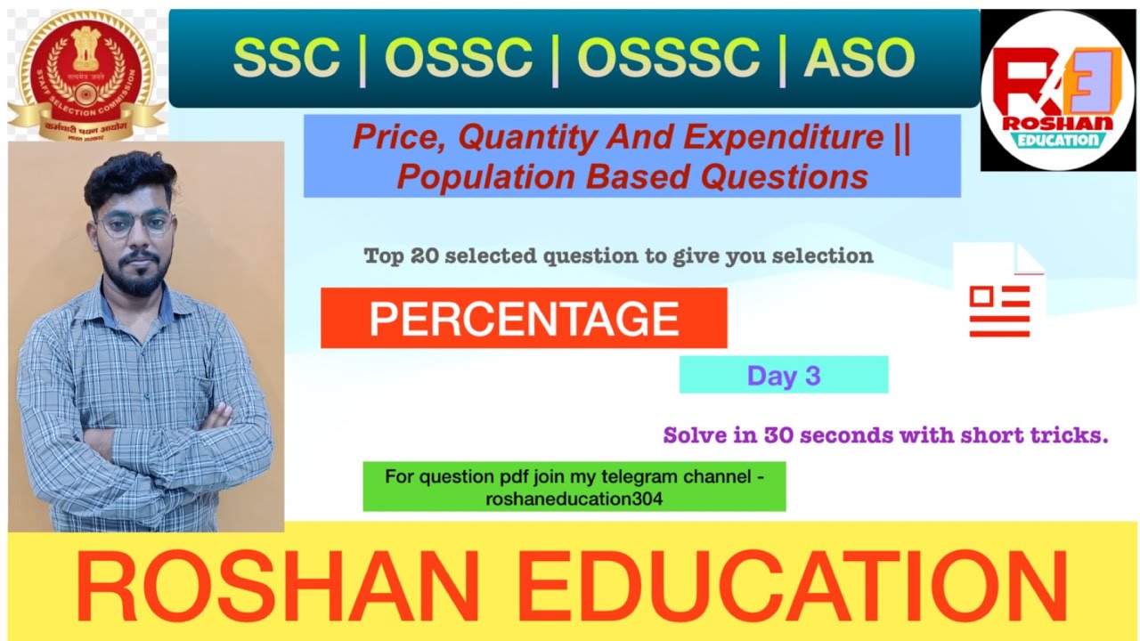 Percentage By Roshan || Percentage || Day 3 || Population Based ...