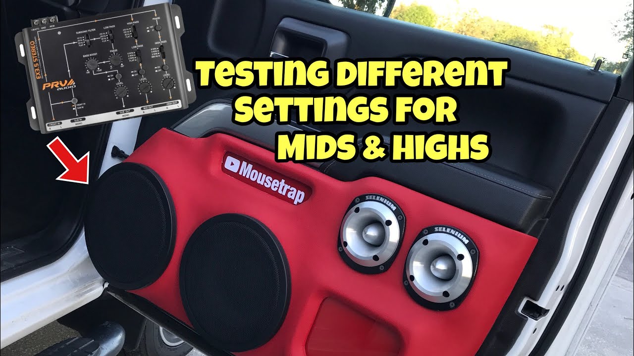 Testing PRV crossover settings for mids & highs For sound System - YouTube