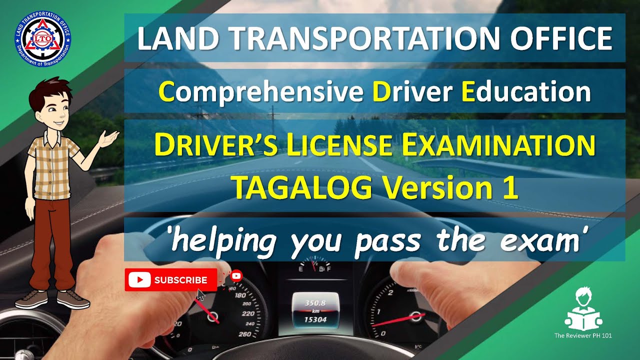 LTO Driver’s License Examination TAGALOG V1 | 'helping you pass the ...