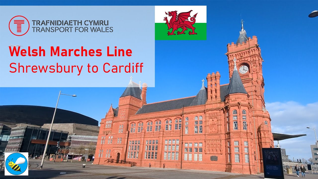 4K TfW Welsh Marches Line || Shrewsbury to Cardiff || Cardiff Bay - YouTube