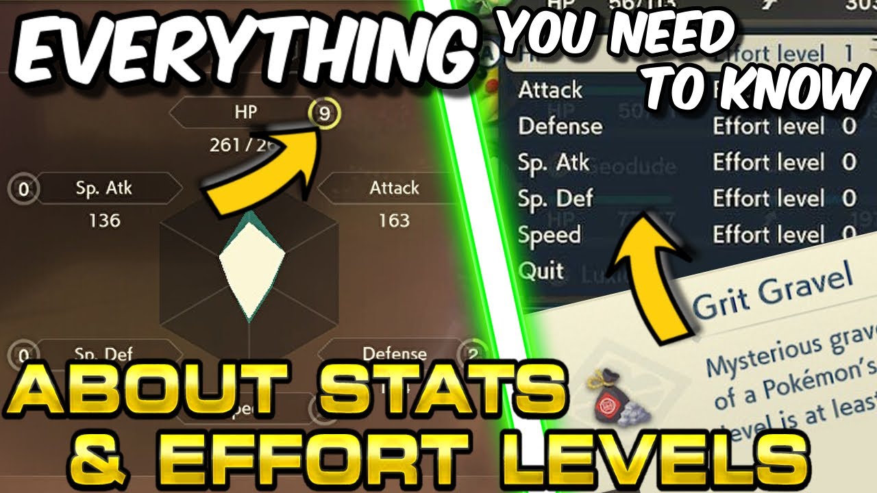 EVERYTHING YOU NEED TO KNOW About Stats & Effort Levels in Pokemon ...