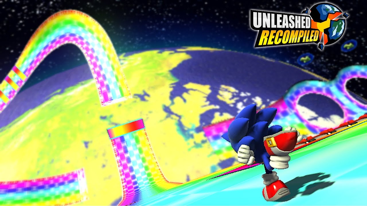 Wii Rainbow Road in Sonic Unleashed PC - YouTube