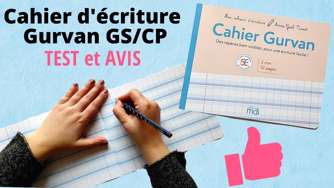 Cahier d'écriture Gurvan GS CP - Présentation et Test - YouTube