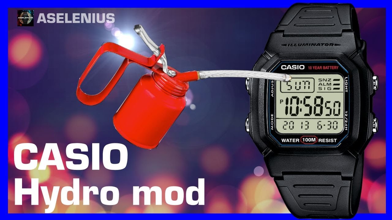 How to hydro mod your watch! DO NOT DO IT! Casio W-800 battery ...