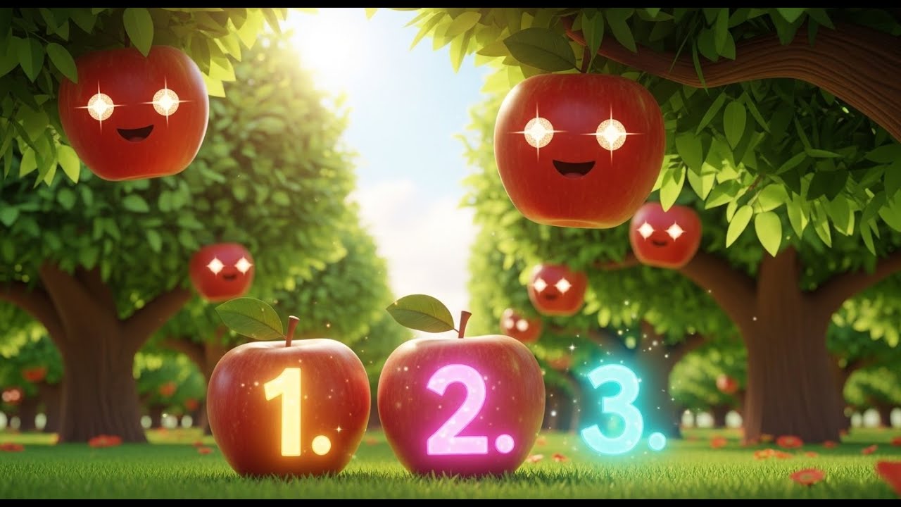 Counting Apples in the Sunny Orchard | Fun Counting Song for Kids - YouTube
