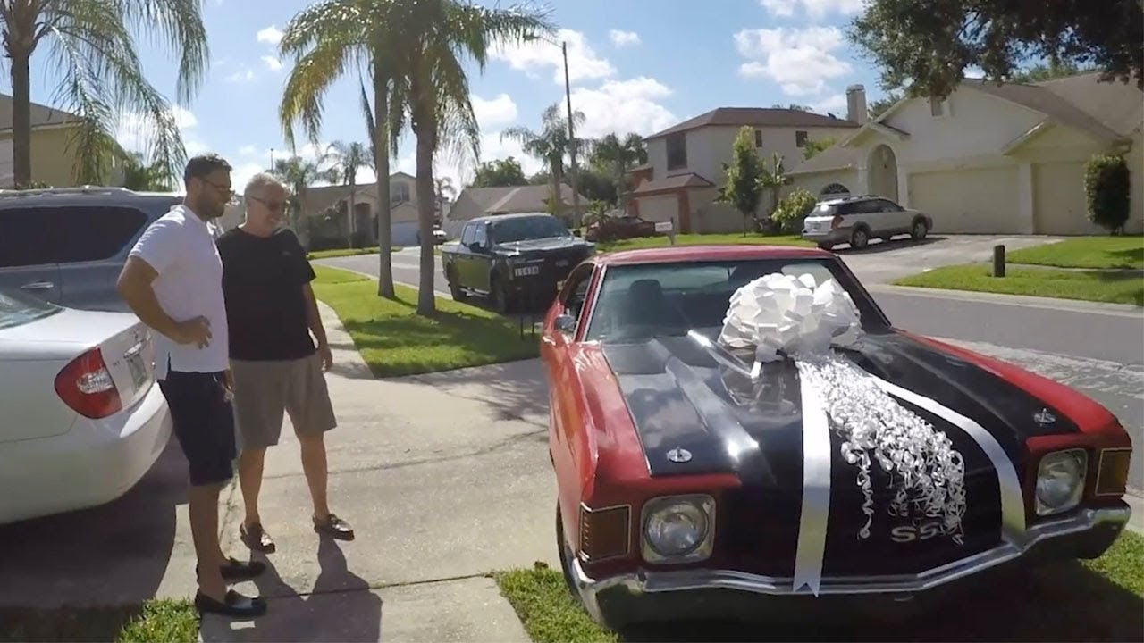 Son Gives Dad Dream Car For His Birthday - YouTube