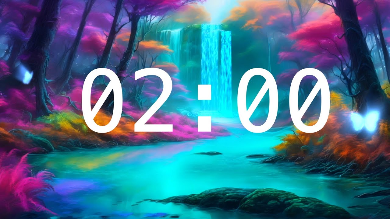 2 Minute Countdown Timer with Alarm | Fantasy Worlds| Calming Music ...