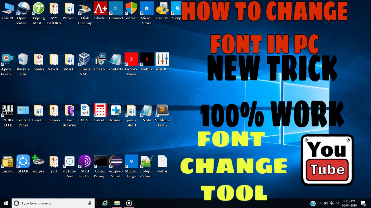 How To Change Font On Laptop Pc Computer Desktop 100 working Trick how-to-change-font-on-laptop-pc-computer-desktop-100-working-trick