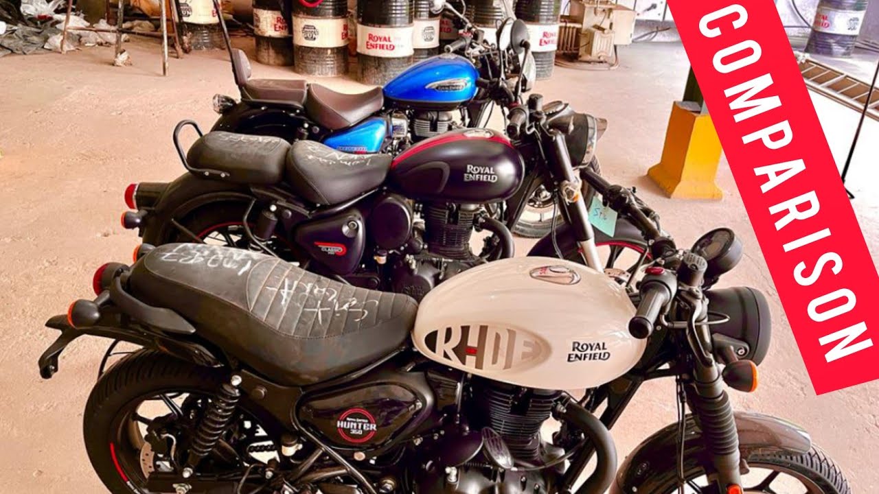 Comparison & Review Classic 350 VS Hunter 350 VS Meteor 350 |On Road ...