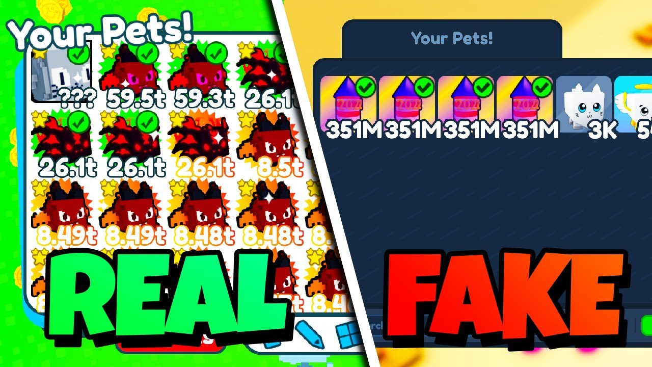 REAL vs FAKE Pet Simulátor X! - YouTube